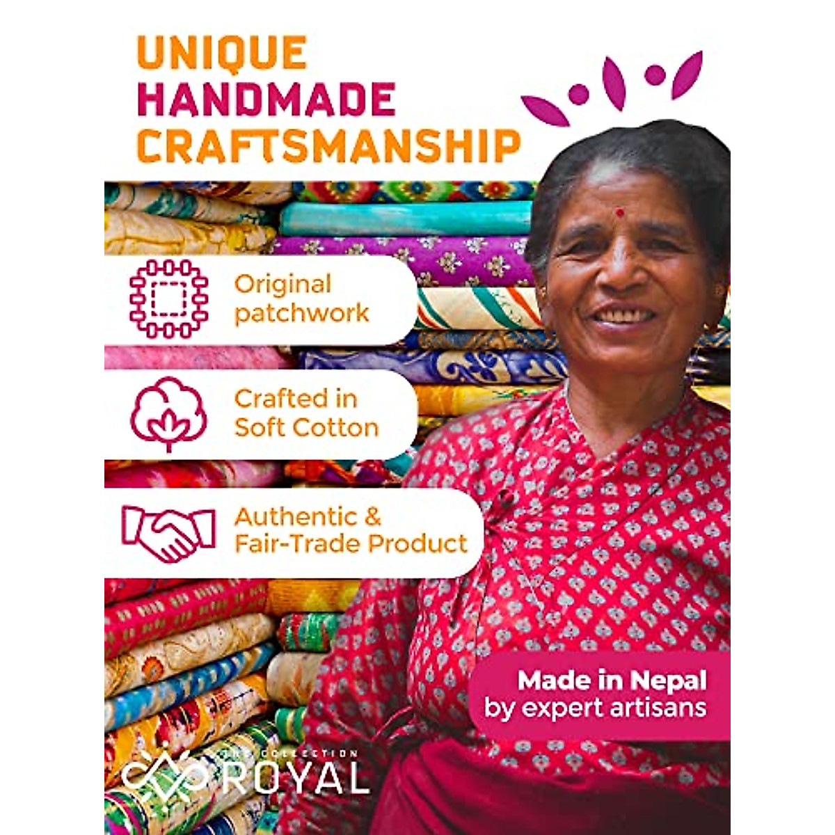 THE COLLECTION ROYAL Hobo Crossbody Bags for Women, Boho Purse, Boho Bag | Hippie Bag, Indie Tote Bag, Cloth Purse for Women (GrnTiePeace)