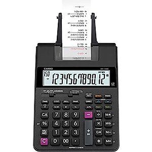Casio HR-170RC Printing Calculator, Black, 2.6" x 6.5" x 11.6"