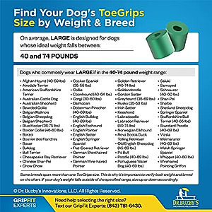 Dr Buzby's Large ToeGrips for Dogs - Instant Traction on Wood/Hardwood Floors - Dog Anti Slip Relief - Dog Grippers for Senior Dogs - Stop Sliding Instantly - Rubber Nails for Dogs - 1 pack (20 grips)