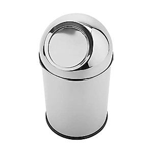 G.E.T. SSTB-11 Stainless Steel 6.75" Stainless Steel Table Top Trash Can with Mirror Finish, Stainless Steel Coffee Station Collection
