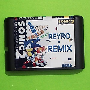 Sonic 2 Retro Remix 16 bit MD Game Card For Sega Mega Drive For Genesis-NTSC-J