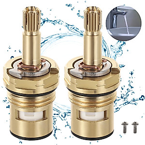 2 Pcs Replacement Faucet Cartridges, Compatible with American Standard 994053-0070a or 994053-0070a/H, Hot & Cold Water Brass Bathtub Faucet Stems, Bathroom Valve Cartridges