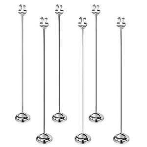 New Star Foodservice 27792 Stainless Steel Table Number Holder/Heavy Casting Base, Set of 6, 12-Inch