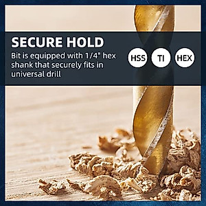 ARESMRO Hex Shank Drill Bit Set (13Pcs Set+3 Pcs Free), Premium 4341 HSS Titanium Impact Hex Drill Bits for Wood, Steel, Metal, Plastic, Quick Change Design (1/16-1/4)