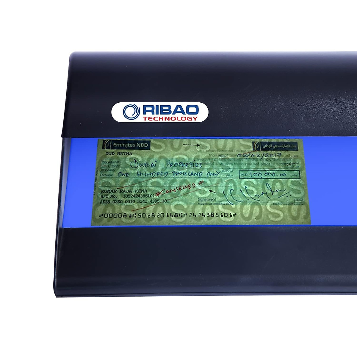 Ribao SLD-16 Bill Detector with UV and Watermark Counterfeit Detection, Money Checker, ID Card/Passport Identification and verification, Business and Office use