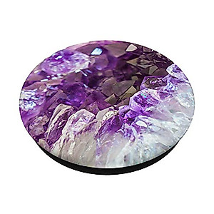 Purple Caverns Geode Phone Grip Purple Amethyst Mineral Rock PopSockets PopGrip: Swappable Grip for Phones & Tablets