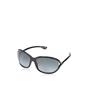 Tom Ford Women's TF0008 Sunglasses, Shiny Black