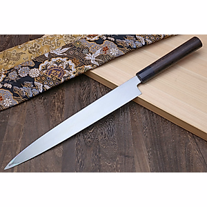 Yoshihiro Shiroko High Carbon Steel Kasumi Yanagi Rosewood Handle Sushi Sashimi Chef Knife (11.8'' (300mm))