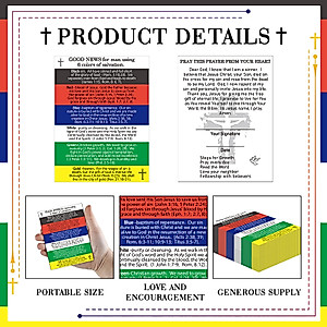 Zhanmai 200 Pcs Bulk Plan of Salvation Cards Gospel Tracts Pocket Holy Postcards Prayer Cards Christian Inspirational Bible Verses Wallet Planner Bookmark for Men Women Teens Ministering Tool