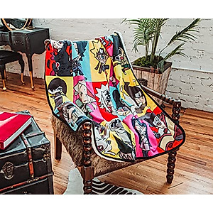 Naruto: Shippuden Character Collage Fleece Throw Blanket With Sherpa Backing | Plush Soft Cover For Sofa and Bed