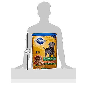 PEDIGREE Healthy Weight Adult Dry Dog Food Roasted Chicken & Vegetable Flavor Dog Kibble, 15 lb. Bag