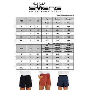 SMENG Womens Pull on Gym Bermuda Jogger Shorts for Women Drawstring Comfy Sleeping Clothes Black Large