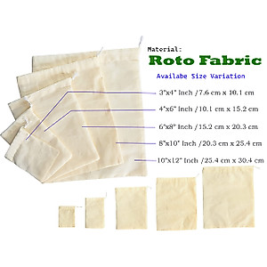 Star Quick Links™ 25 Pcs – (8 x 10 Inch) Muslin Bags Cotton Drawstring Bags Sachet Bag for Home Supplies Potli Bag (8 x 10 Inch)