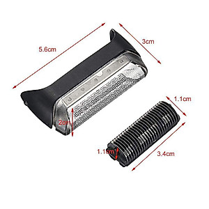 𝟮𝟬𝟮𝟯 𝙐𝙥𝙜𝙧𝙖𝙙𝙚𝙙 10B Replacement Foil & Cutter for Compatible with Bra-un Cruzer, 10B/20B 1000/2000 Series Shaver Head Set Replacement Part Compatible with 190 1735 1775 5728 5729 170S