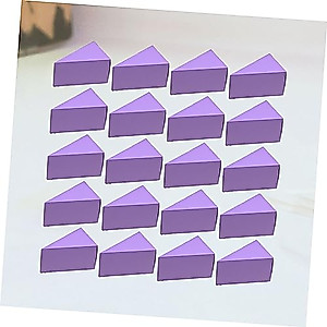 HEMOTON 50pcs Boxes Mini Cake Boxes Cake Containers Mini Cupcake Boxes Candy Boxes Triangle Shape Paper Small Baking Boxes Violet Candy Box for Party Triangle Cake Boxes Creative Candy Box