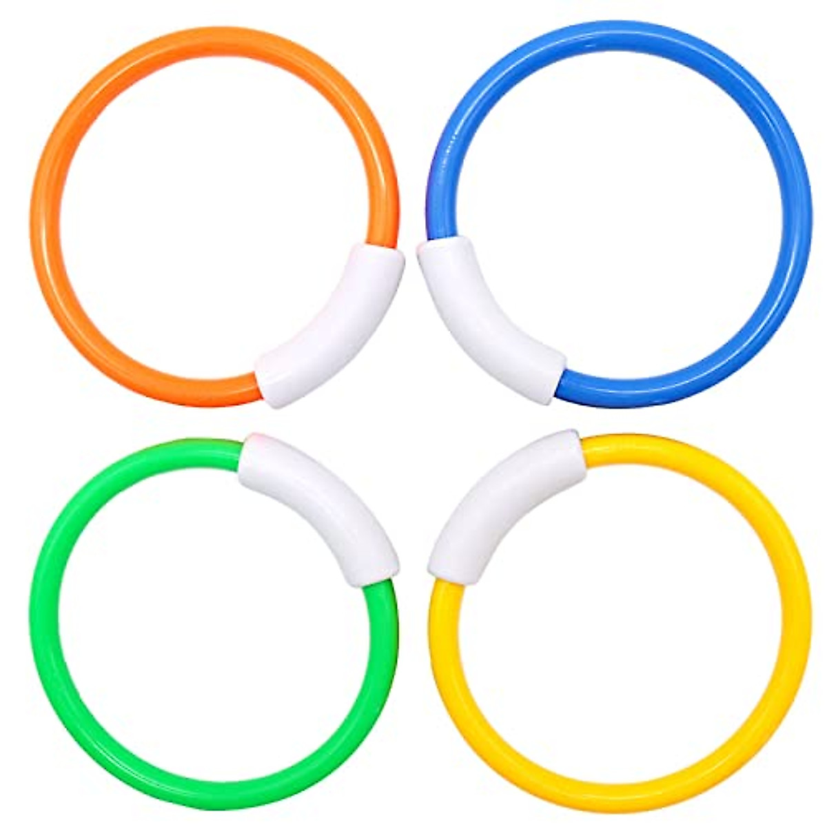 4pcs Diving Rings 5.3 Inch Underwater Swimming Pool Toy Rings for Kids ...