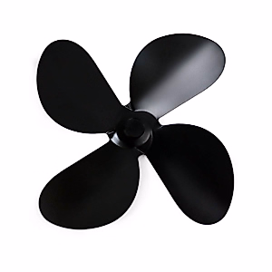 Stove Fan Blade Replacement, 4 Blade Fireplace Fan Heat Powered Stove Fan 4 Blade for Wood/Log Burner/Fireplace