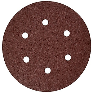 BOSCH SR6R080 5-Piece 80 Grit 6 In. 6 Hole Hook-And-Loop Sanding Discs