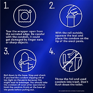 Condoms, Ultra Fine, Ribbed, Dotted with Delay Lubricant, Durex Performax Intense Natural Rubber Latex Condoms, 3 Count, Contains Desensitizing Lube for Men, FSA & HSA Eligible