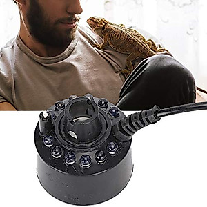 Plastic Aquarium Mini Mist Maker Fogger Water Fountain Pond Fog Machine Reptile Pet Mist Maker LED Colorful Lighting Sprayer Humidifier Atomizer US Pl