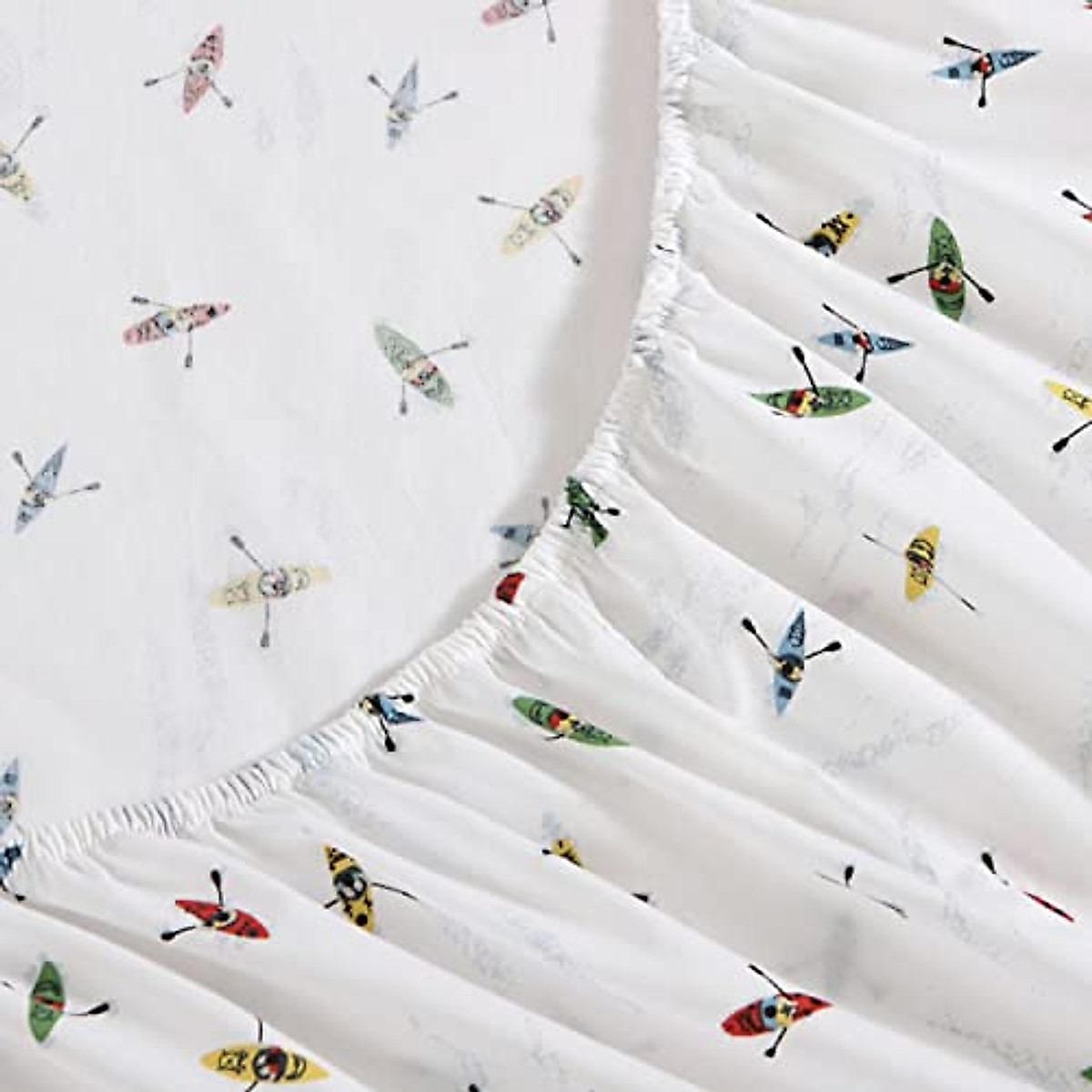 Eddie Bauer - Queen Sheets, Cotton Percale Bedding Set, Crisp & Cool Home Decor (Kayaks, Queen)