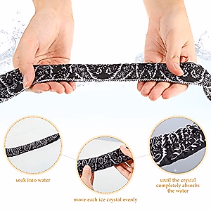 10 Pieces Ice Cool Scarf Summer Cooling Scarf Neck Wrap Headband Cooling Scarf Instant Chill Neck Scarf Soaked Tie Around Neck for Summer Outdoor Activity (Green, Black, Red, Blue, Orange)