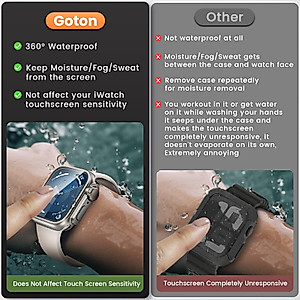 [2 in 1] Waterproof Case for Apple Watch Series 9 8 7 45mm, [Looks Like Ultra] 360° Protective Hard PC Front & Back Bumper with HD Tempered Glass Screen Protector for iWatch Cover Accessories