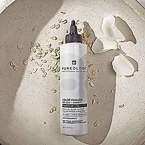 Pureology Color Fanatic Top Coat + Sheer Clear Hair Toner | Hair Gloss Treatment | Clear Hair Glaze for Brunette & Black Hair | 6.7 Fl Oz