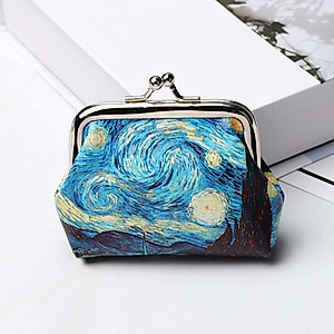 Ayrsjcl 1pc Van Gogh Oil Printing Small Wallet Wallet Purse Starry Night Card Holder Organizer