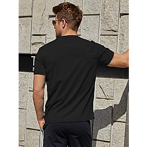 2 Pack Men's Performance T-Shirt Wrinkle-Resistant Quick Dry Short Sleeve Moisture Wicking UPF 50+ Sun Protection Sports(Black Army Green,M)