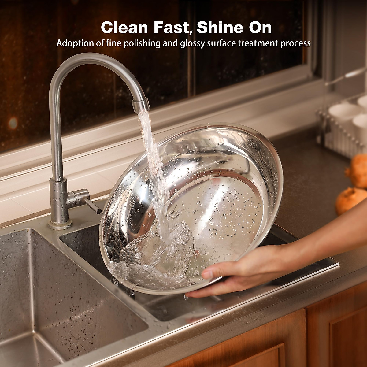 WARMOUNTS Chafing Dishes for Buffet 5QT, [95% Pre-Assembled] Round Chafing Dish Buffet Set w/Lid Holder, Stainless Steel Chafers and Buffet Warmers Sets for Parties, Wedding, Camping, Dinner (2)