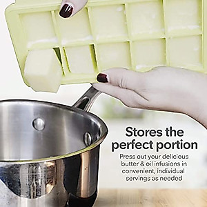 LEVO Herb Block Tray - Silicone Herb Freezer Tray with Lid - Herb Saver for Homemade Infusions - Silicone Freezer Tray for LEVO I & LEVO II Infusions - Food Grade Silicone, BPA Free - Tie Dye