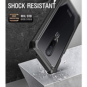 Poetic Guardian for Oneplus 8 Case, [Not Compatible with Verizon Version] Full-Body Hybrid Shockproof Bumper Cover with Built-in-Screen Protector, Black/Clear
