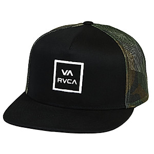 RVCA Men's VA All The Way Truck Hat (One Size, Black/Camo)