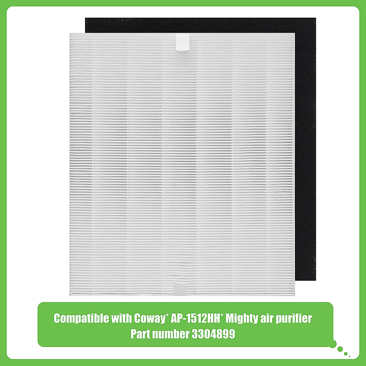Hichoryer D480 True HEPA Replacement Filter D4, Compatible with Winix D480 Air Purifier, Compare to Winix D4 Filter, Item Number 1712-0100-00, 2 H13 True HEPA Filter & 8 Activated Carbon Filters