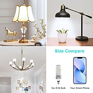 Super Bright E12 LED Corn Bulbs, 16W 1500LM Bulbs, Daylight White 6000K Lights, CRI80+, 120W Incandescent Bulb Equivalent, E12 Base Non-Dimmable LED Lamp, Pack of 8