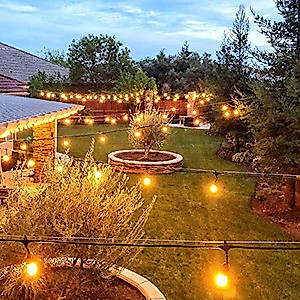 Shatterproof LED String Lights, Waterproof, Warm White 2200K, 70LM, E26 Base - 15 Pack