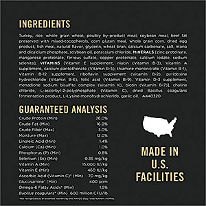 Purina Pro Plan High Protein Dog Food with Probiotics for Dogs, Shredded Blend Turkey & Rice Formula - 5 lb. Bag