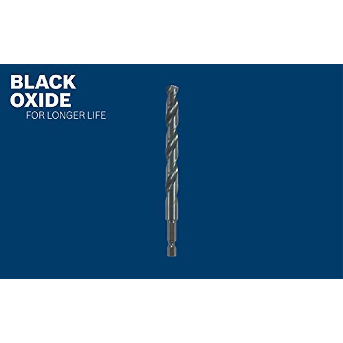 BOSCH BL5IM 5-Piece Assorted Set Black Oxide Metal Drill Bits Impact Tough with Impact-Rated Hex Shank for Applications in Steel, Copper, Aluminum, Brass, Oak, MDF, Pine, PVC and More