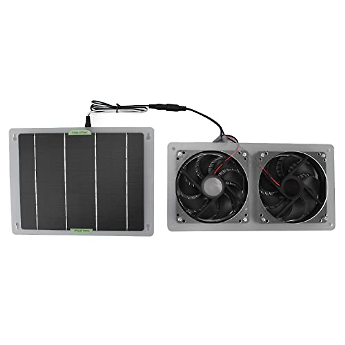 100W Solar Powered Fan Kit, 3000Rpm Dual Exhaust Fan Efficient Solar Fans with Solar Panel, Waterproof Ventilation Fan for Home, Greenhouse, RV, Chicken Coop