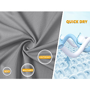 TACVASEN Workout Tank Tops for Women Sleeveless Running Shirts Women Quick Dry Yoga Shirts UPF 50+ Tank Top for Women Light Grey