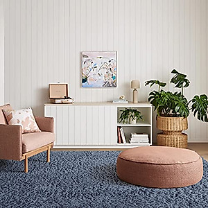 YUFANUHO Blue Area Rugs for Living Room, Ultra Soft 5x7 Feet Blue Grey Shaggy Rugs for Bedroom, Kids Room, Home Decor High Pile Velvety 5'x7' Shag Carpets Blue/Grey