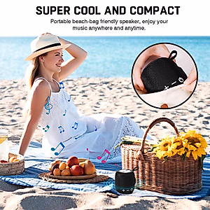 Bluetooth Speaker: Powerful Stereo Sound, IPX7 Waterproof, True Wireless Stereo Pairing, Portable Design, Latest Bluetooth V5.2 - Perfect for Zenfone Go ZB551KL, Beach, Outdoor, Home, Parties- Black