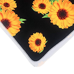 Galabloomer Newborn Receiving Blanket Headband Set Flower Print Baby Swaddle Receiving Blankets Sunflower