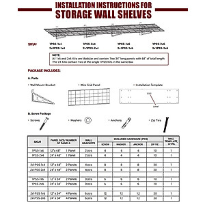 Sylvan Modular Garage Wall Shelves for Storage DIY Wall Mount Shelf with Garage Shelving Wall Mounted Kit Sturdy Garage Wall Shelving and Wall Mount Shelf Construction (Two 1'x4' Kits)