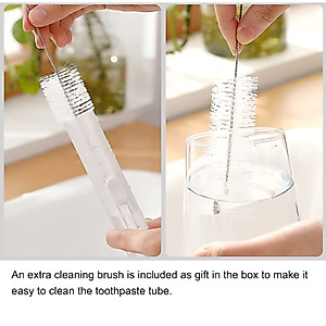 prony 3 in 1 Portable Travel Toothbrush with Travel Case and Extra Soft Bristles and Built-in Refillable Toothpaste Tube,Travel Essential Accessories