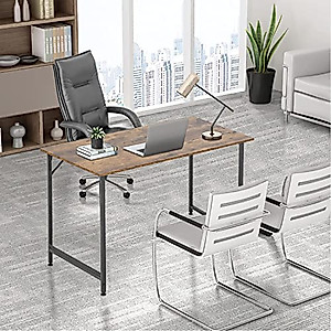 Sturdy Desk Computer Desk Home Office Desk Small Desk Multi-Function Writing Table Student Art Modren Simple Style PC Wood and Metal Desk Workstation (39 inch, Vintage)