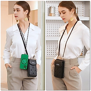 Crossbody Phone Purse for Women KINOUCHI Leather Shoulder Bag RFID Blocking Fashion Cell Phone Wallet with Cellphone Lanyard