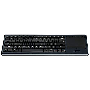 Logitech K830 Illuminated Living-Room Keyboard with Built-in Touchpad – Easy-access Media Keys and Shortcut Keys for Windows or Android