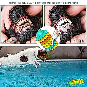 TIANHAO Dog Toys for Aggressive Chewers, Natural Rubber Indestructible Teeth Cleaning Dog Chew Toys for Small Medium Large Dogs, Outdoor Entertainment Interactive Puppy Chew Toys for Training, Green